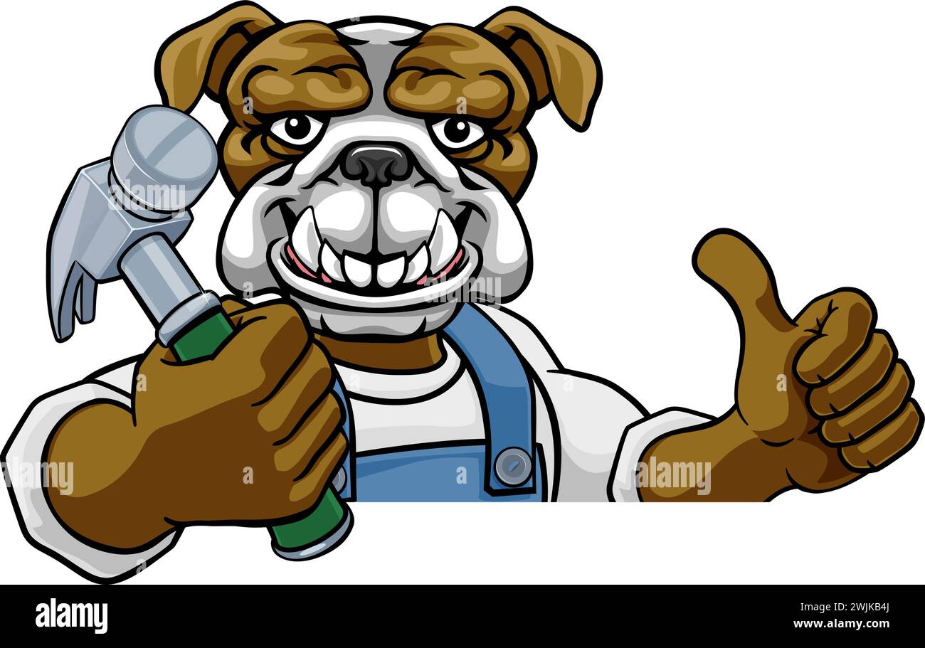 Bulldog construction hammer Stock Vector Images - Alamy