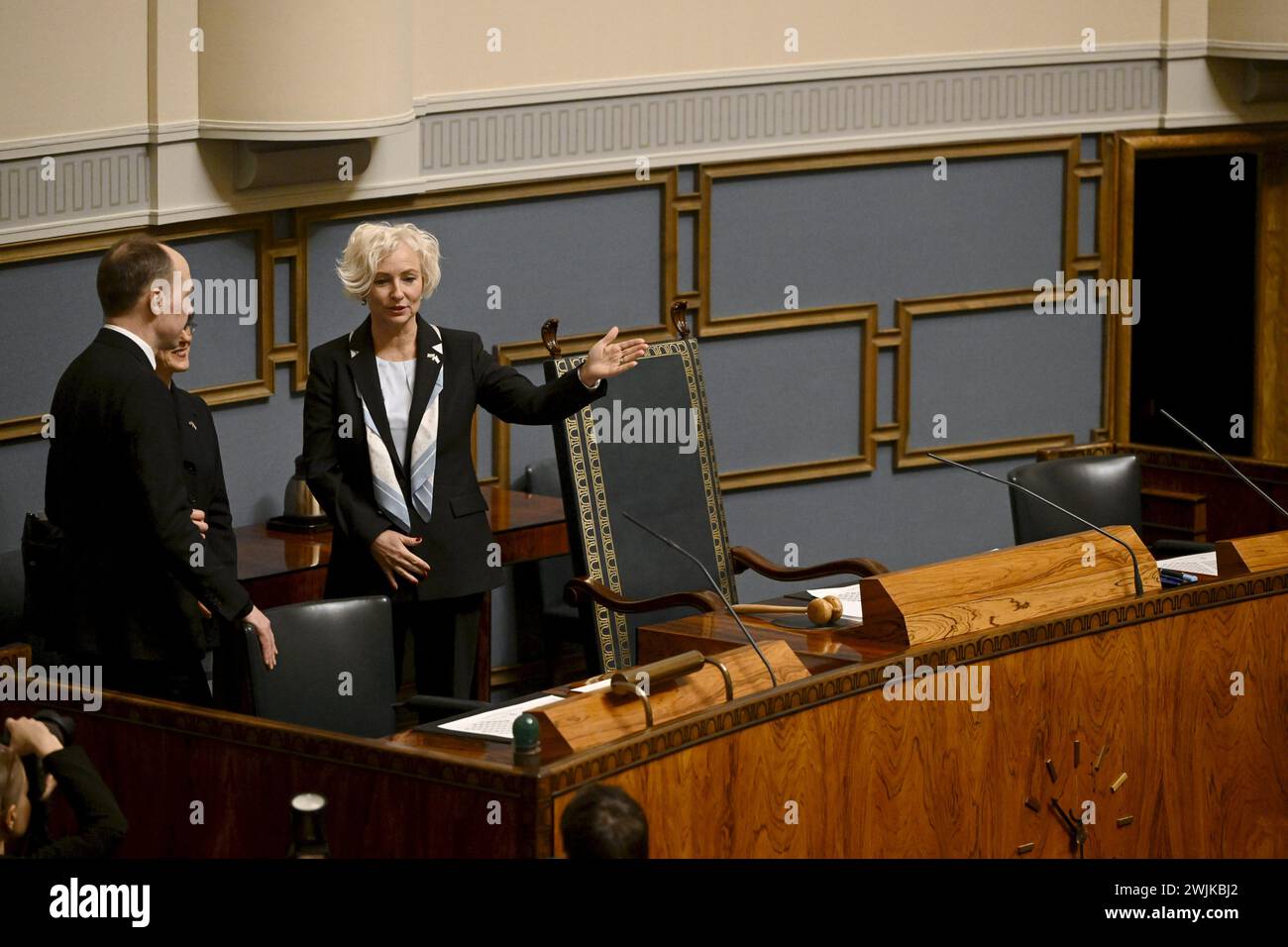Helsinki, Finland. 16th Feb, 2024. The Speaker of the Finnish ...