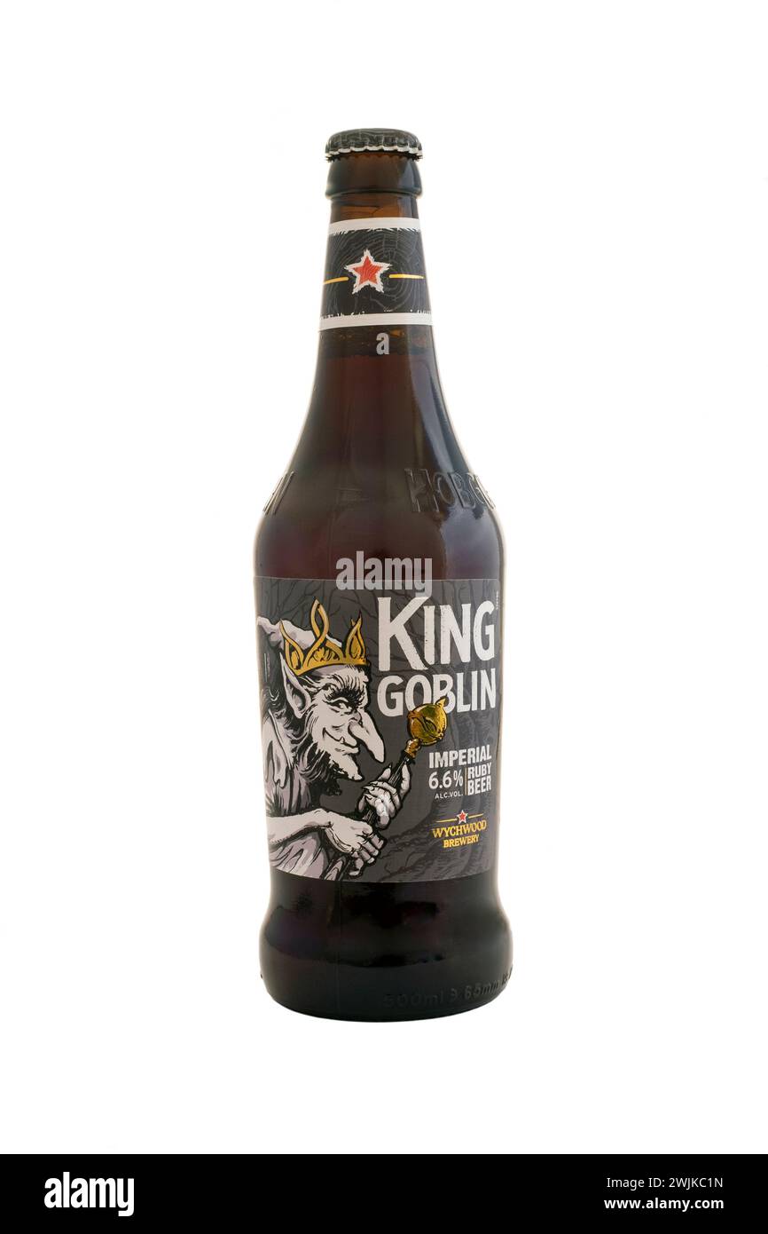 bottle of wytchwood brewery hobgoblin king goblin ruby beer cut out ...