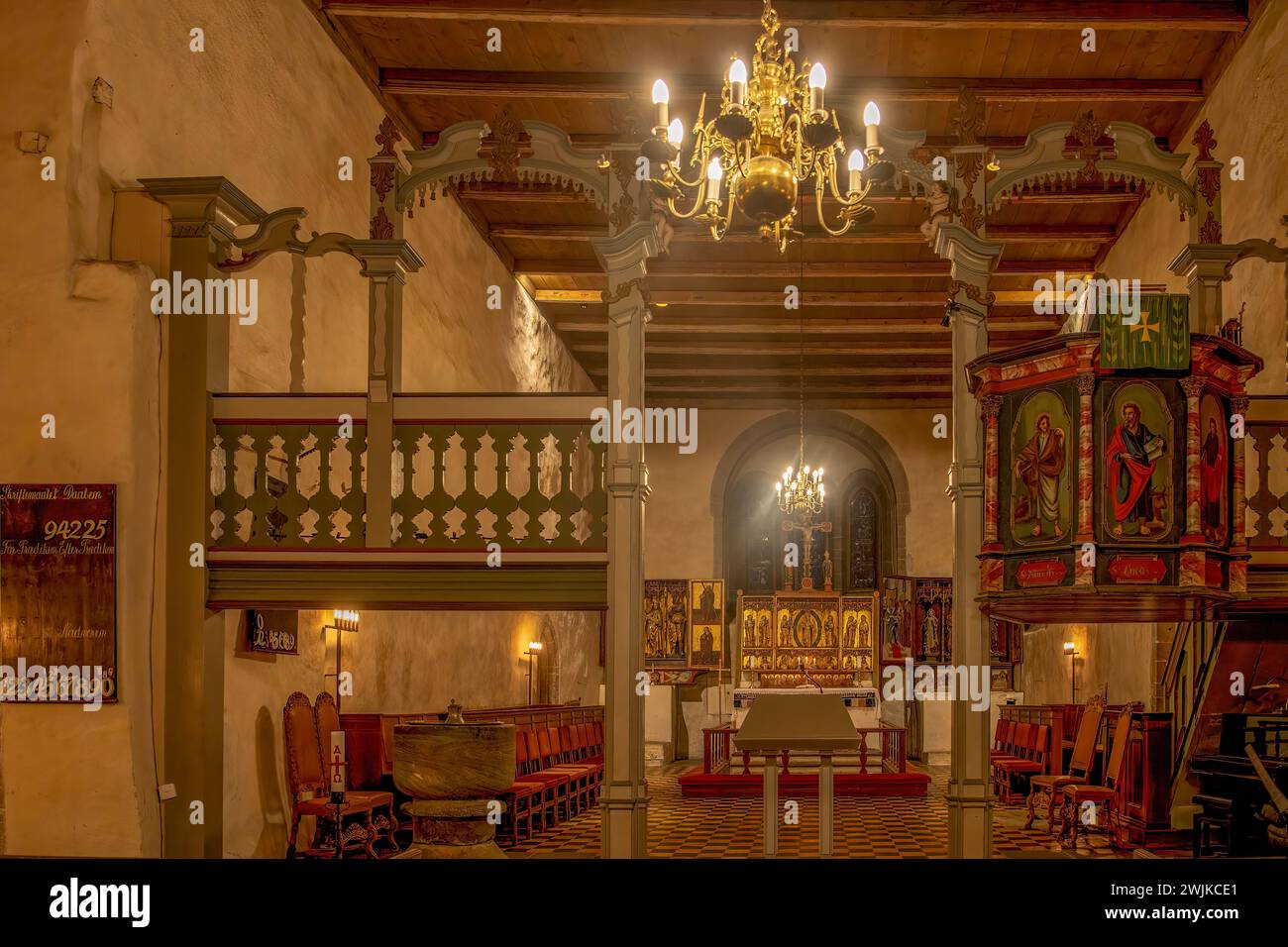 Norway church interior hi-res stock photography and images - Alamy