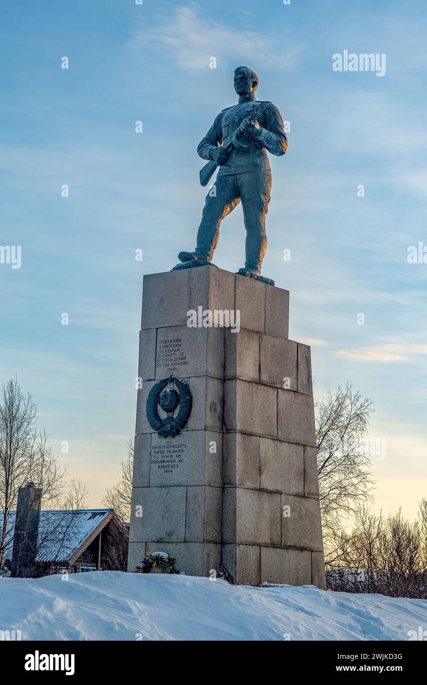 Memorial to 1944 Russian Liberation of Kirkenes, Norway Stock Photo - Alamy