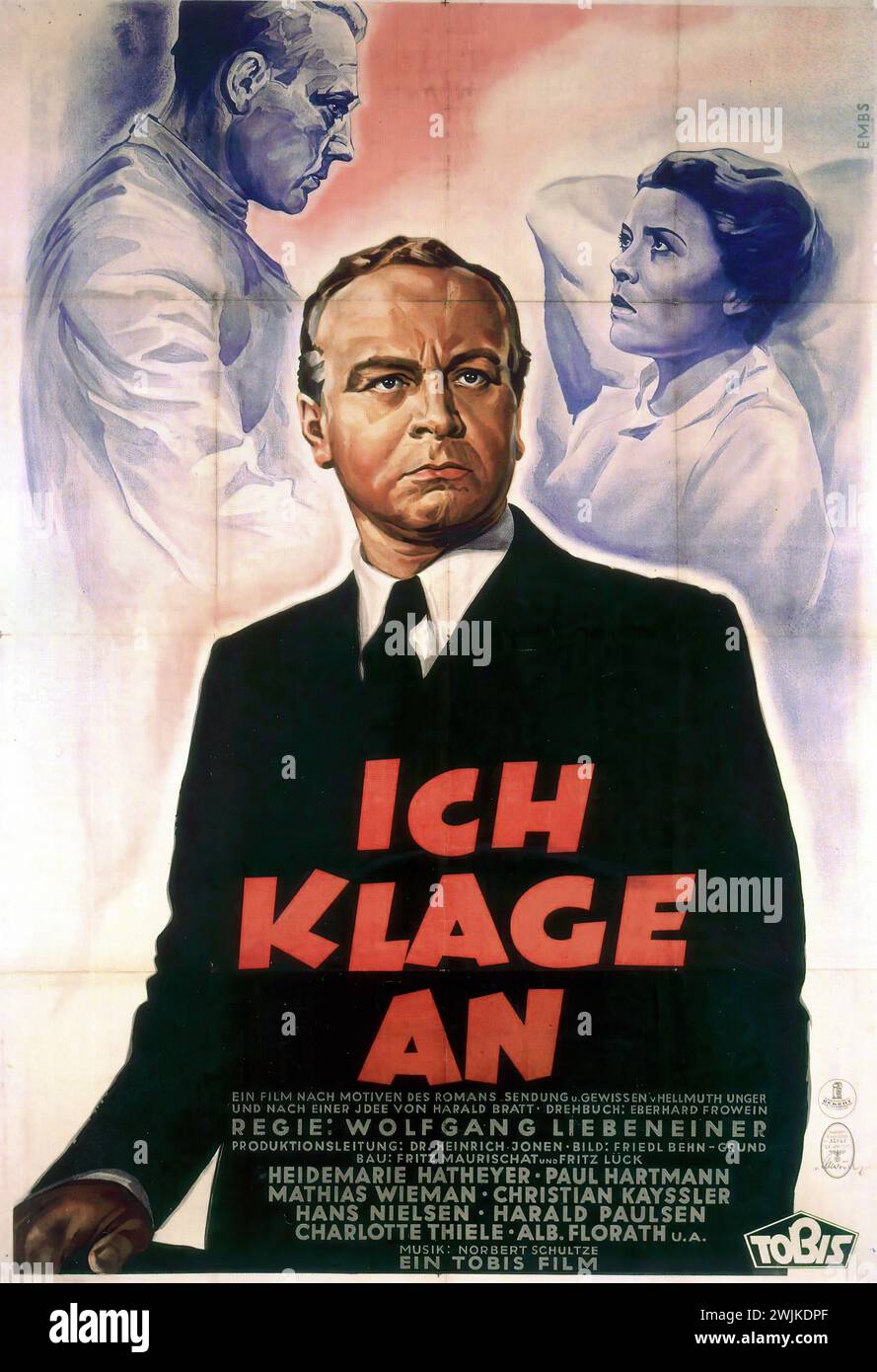 "ICH KLAG AN" [Translation: "I ACCUSE"] Vintage German Advertising ...