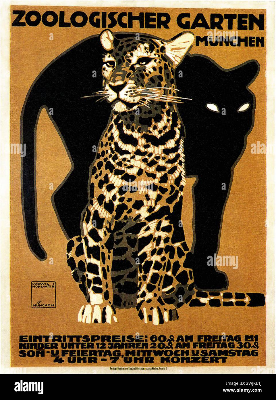 "Zoologischer Garten München" ["Munich Zoological Garden"] Vintage ...