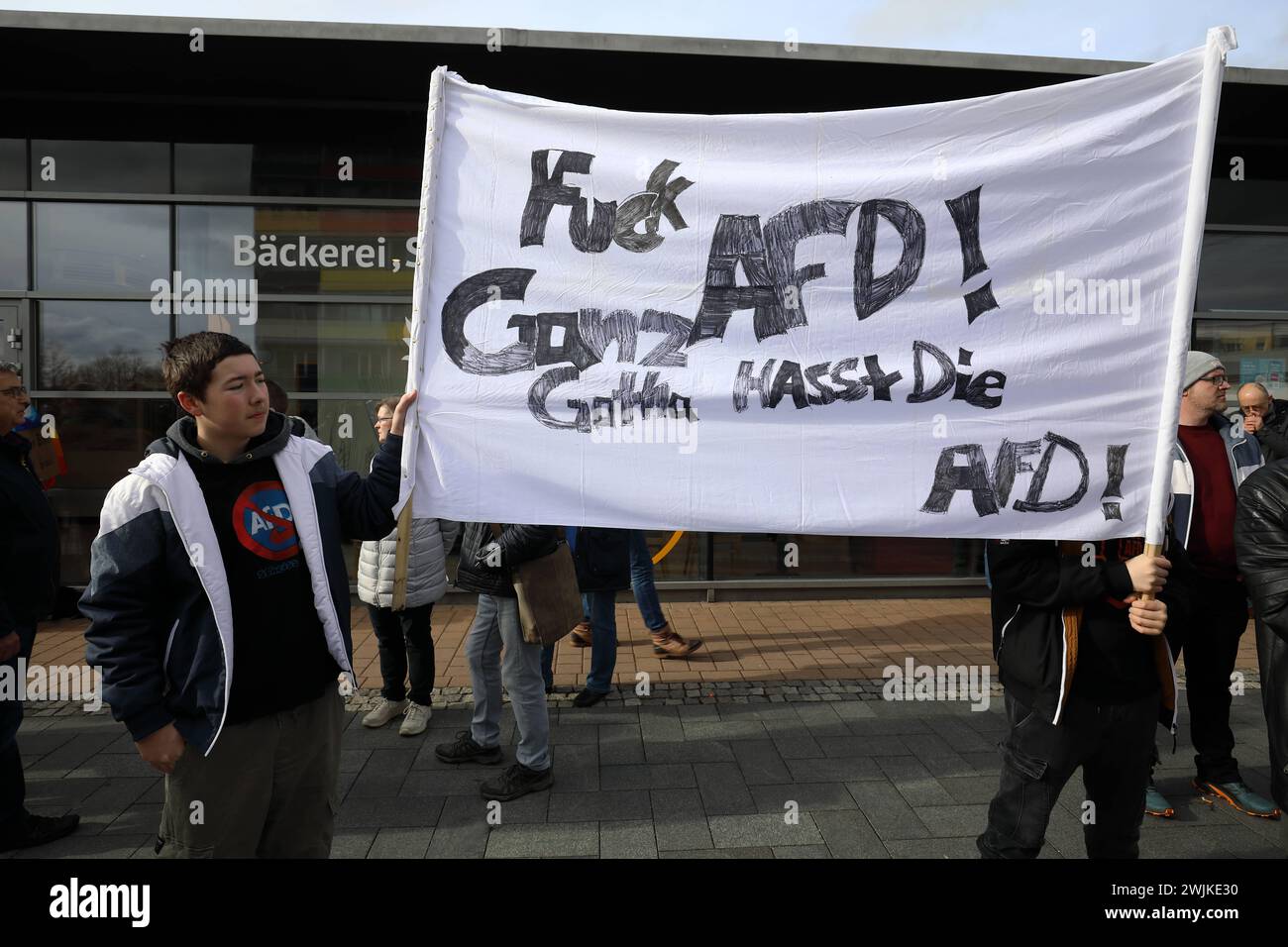 Demonstration unter dem Motto ãNie wieder ist jetzt C für Demokratie, gegen FaschismusÓ ...
