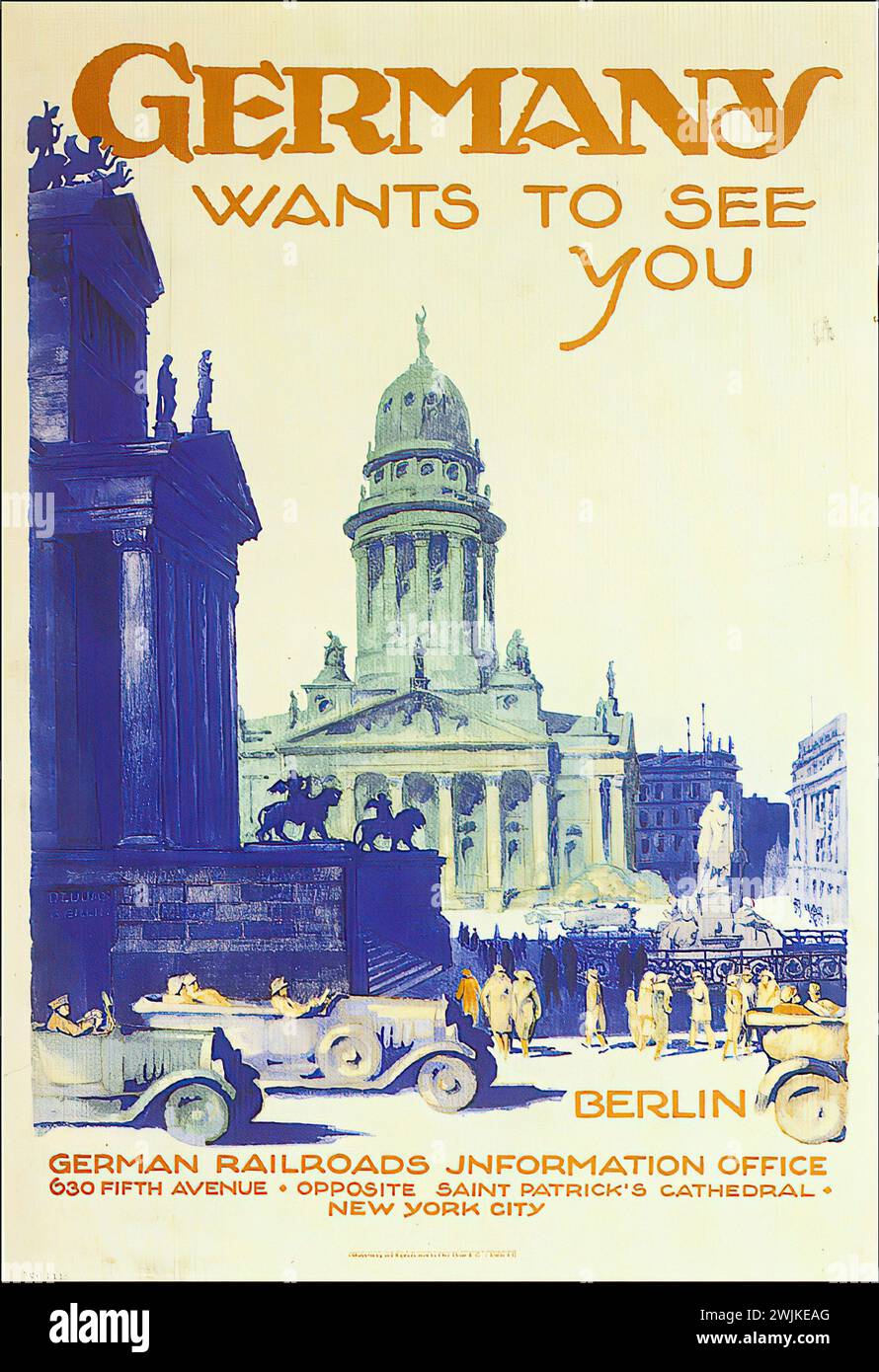 "Germany wants to see you" Vintage German Advertising inviting viewers ...