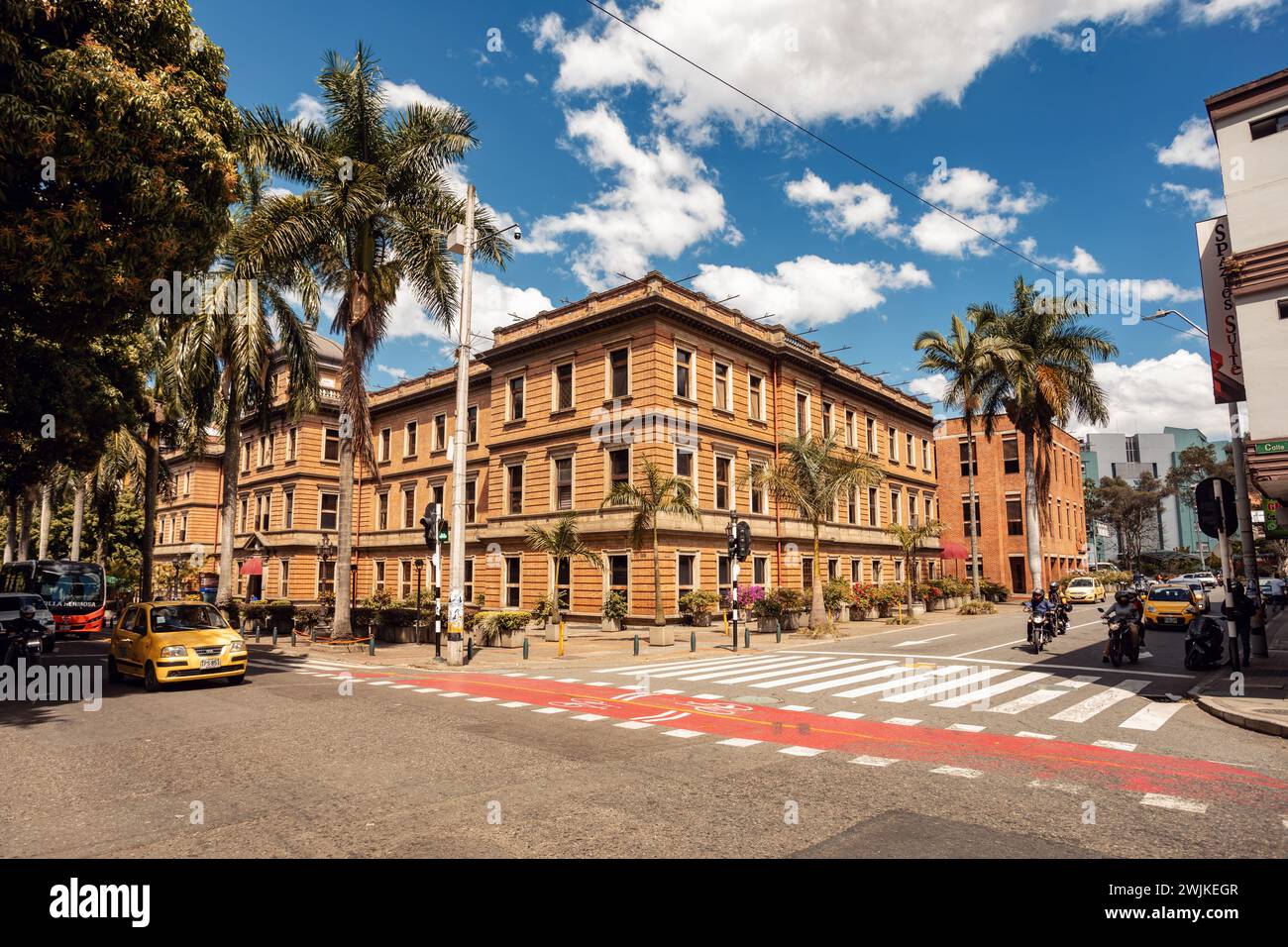 Medellin, Colombia - December 9, 2023: Street view capturing the ...