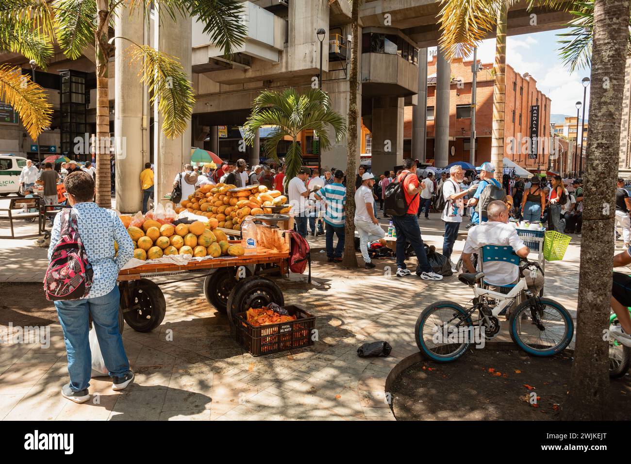 Medellin, Colombia - December 9, 2023: Street view capturing the ...