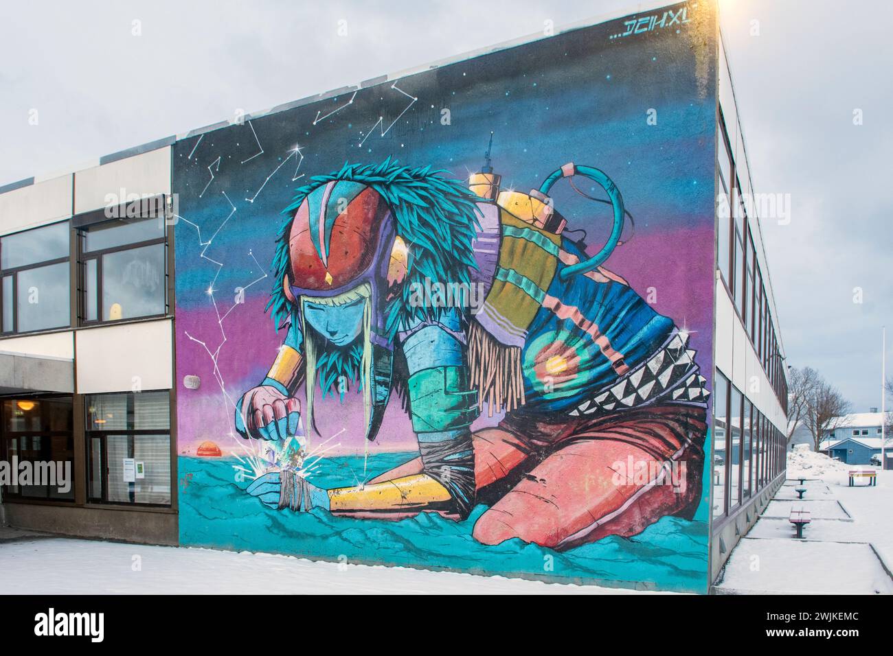 Street Art by Deih, Bodo, Norway Stock Photo - Alamy