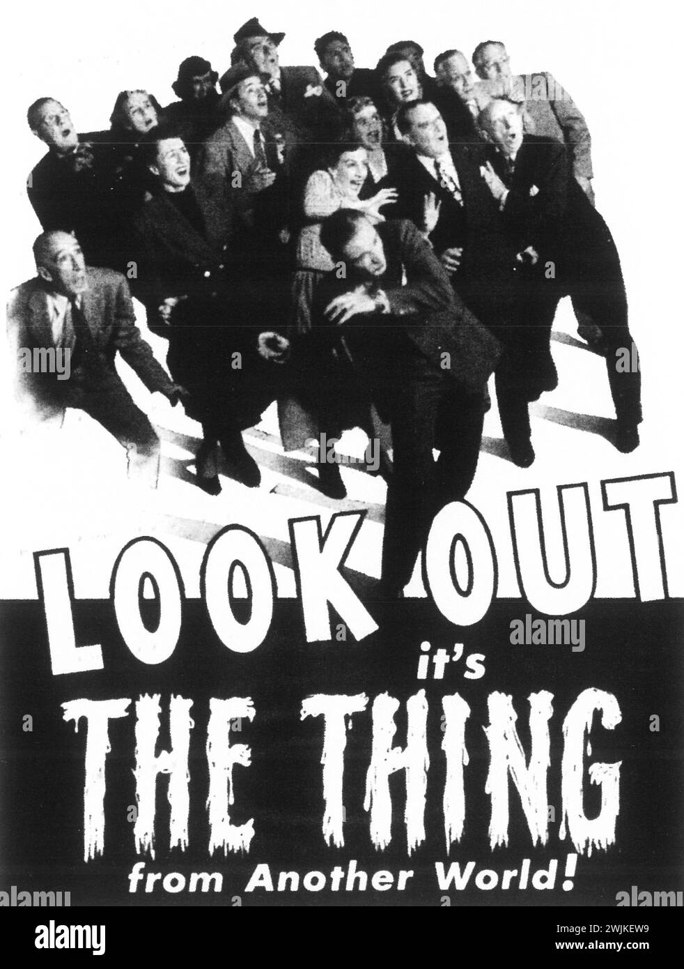 Vintage 1950s horror film movie poster Black and White Stock Photos ...