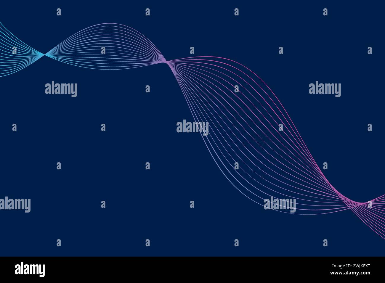 A photo showcasing a blue background with a dynamic wave of lines ...