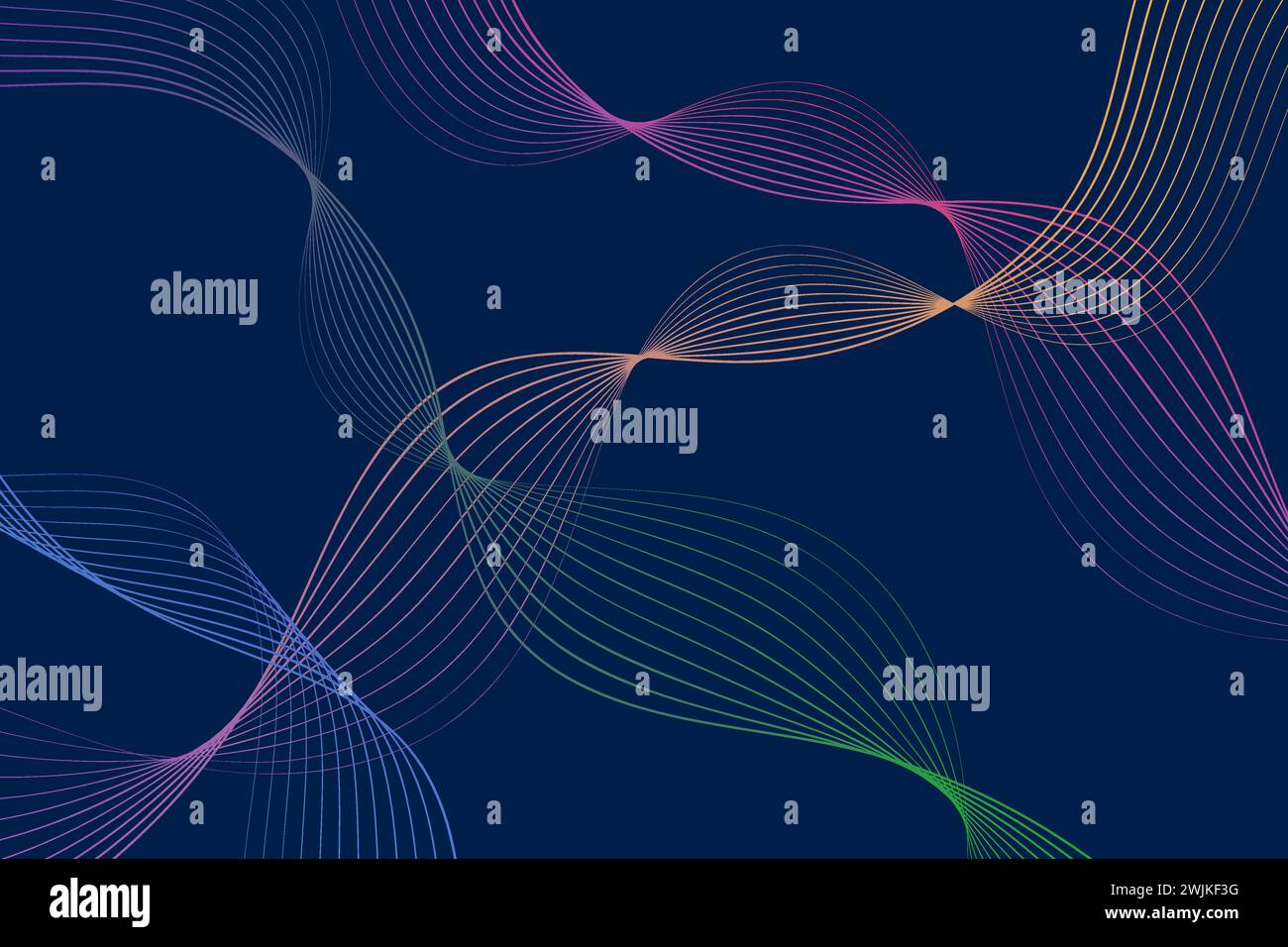 Blue background with various lines and curves creating a visually striking and dynamic ...