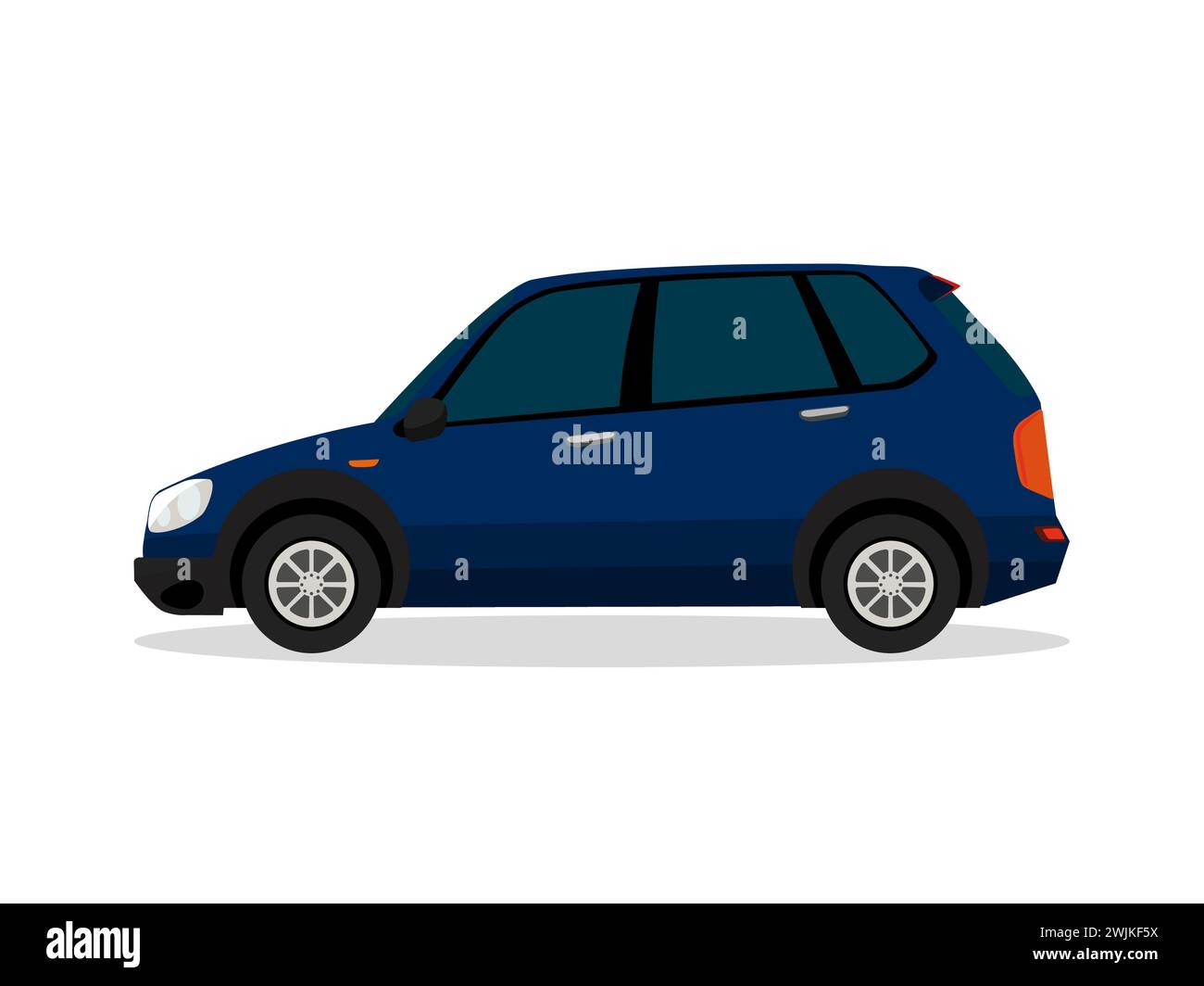 Silver car rear view Stock Vector Images - Alamy