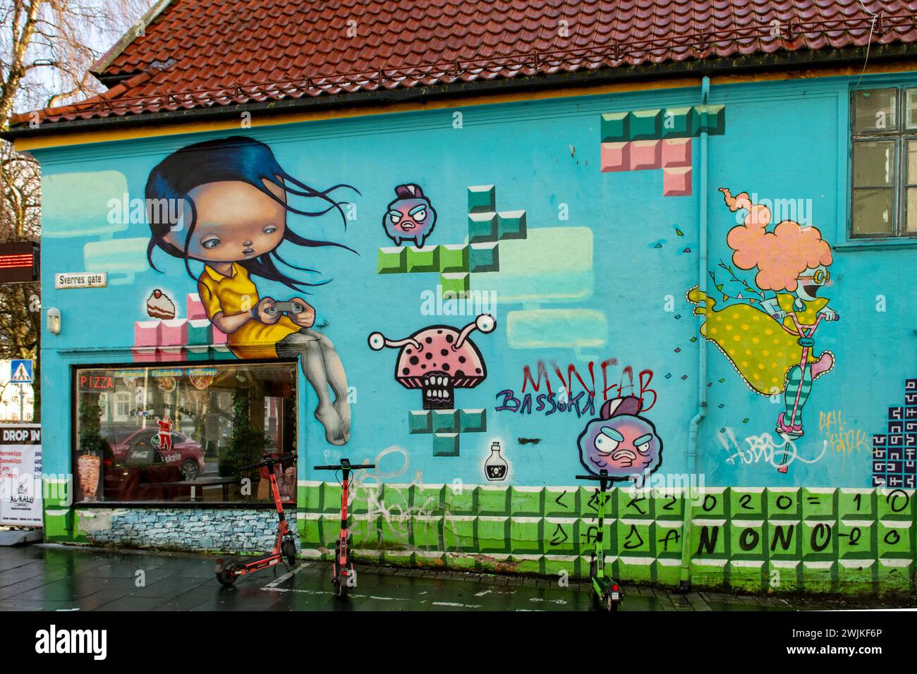 Street Art, Bergen, Norway Stock Photo - Alamy