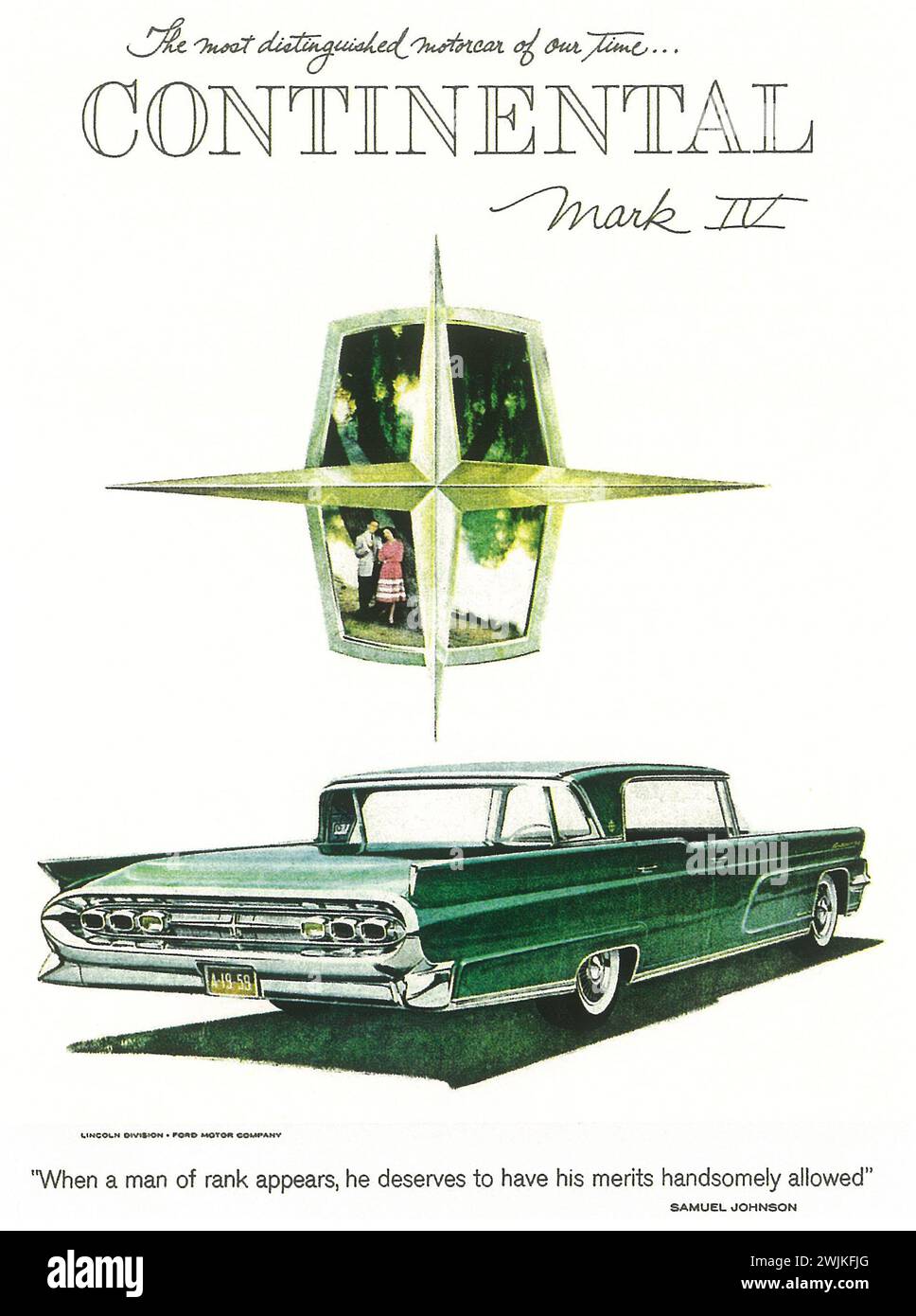 1959 Lincoln Continental Mark IV Ad Stock Photo - Alamy