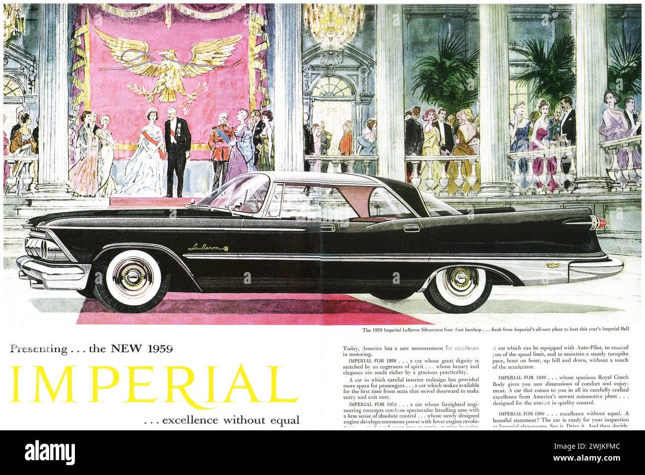 1959 Imperial LeBaron Ad Stock Photo - Alamy