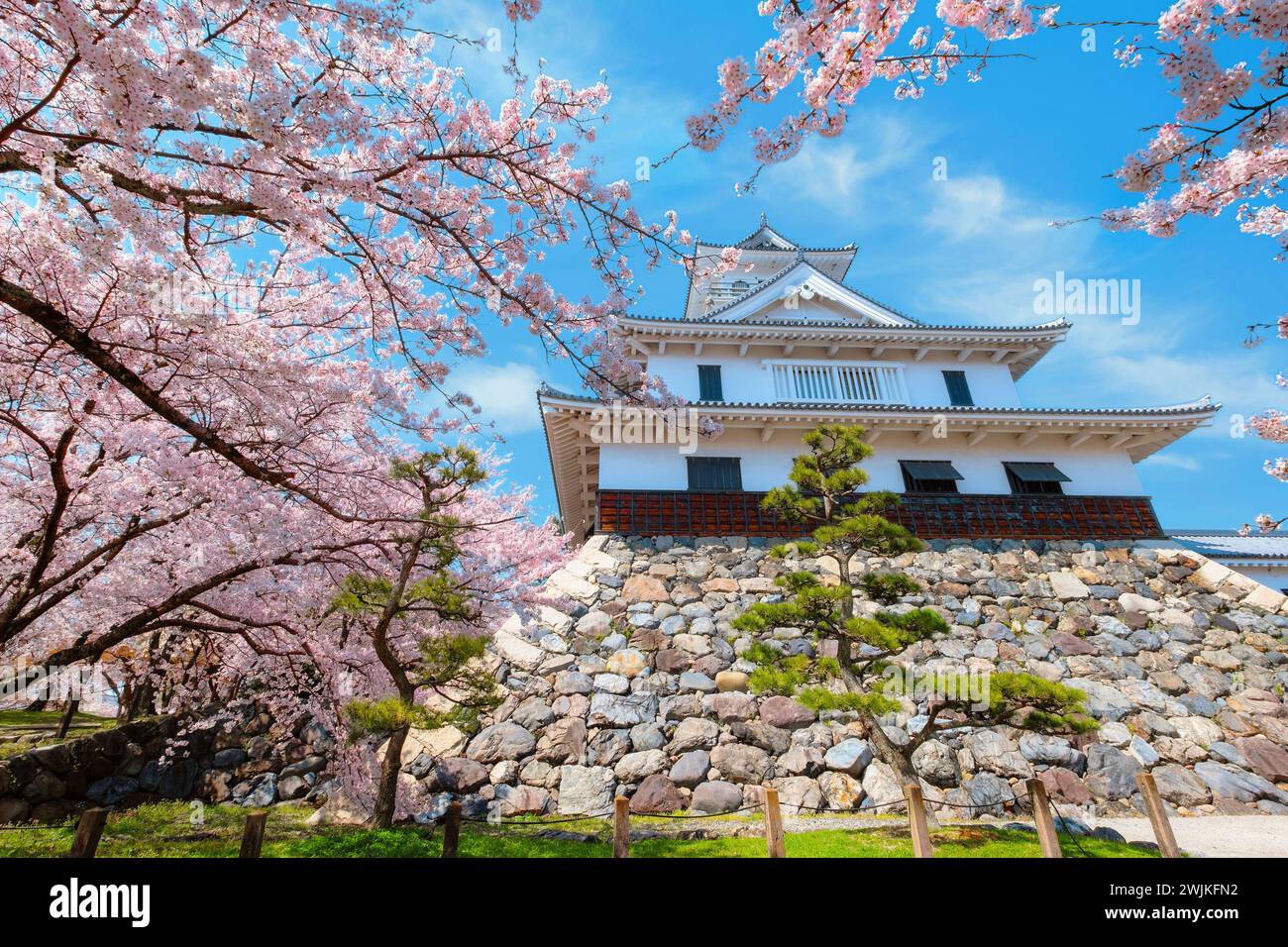Shiga, Japan - April 3 2023: Nagahama Castle built by feudal lord ...
