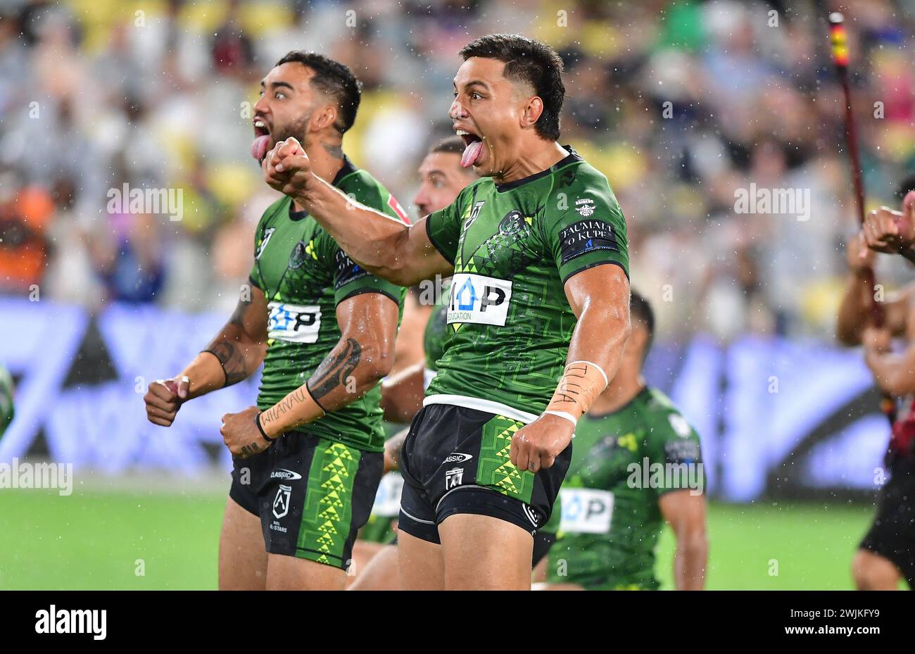 Townsville, Australia. 16th Feb, 2024. Māori All Stars player Joseph ...