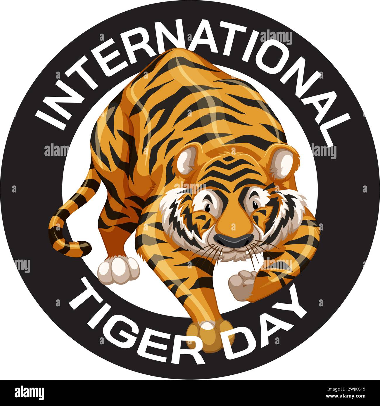 Illustration of a tiger for wildlife conservation event Stock Vector ...