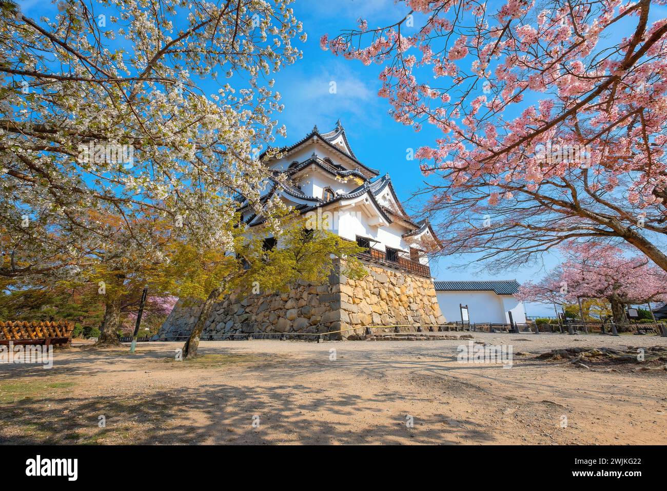 Shiga, Japan - April 3 2023: Hikone Castle completed in 1622, a ...