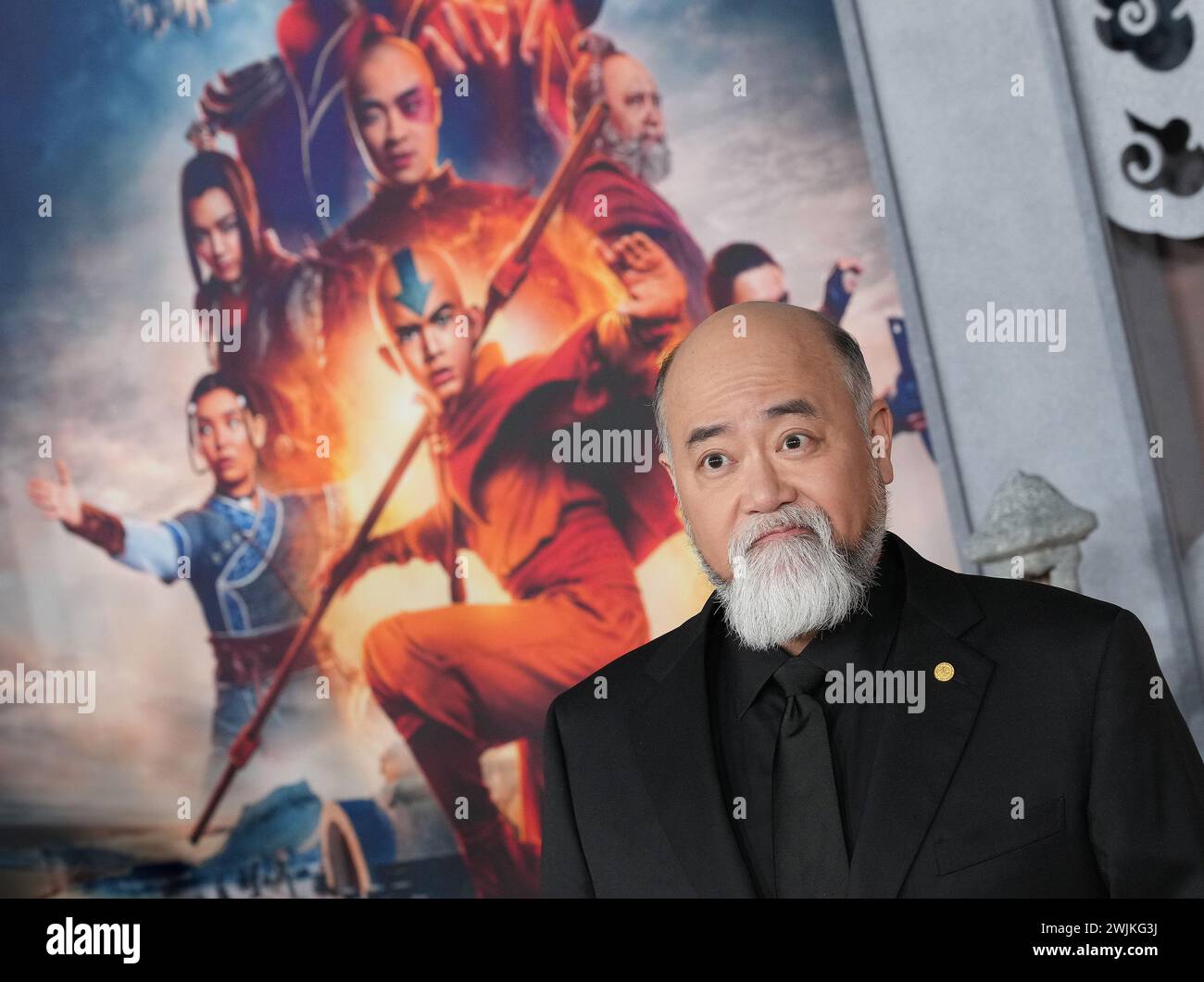Los Angeles, USA. 15th Feb, 2024. Paul Sun-Hyung Lee arrives at the Netflix's AVATAR: THE LAST ...
