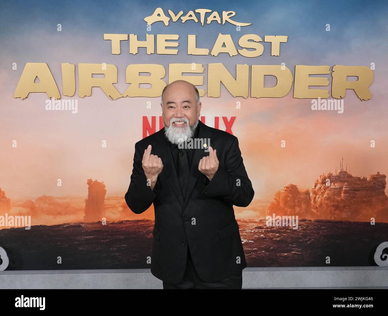 Los Angeles, USA. 15th Feb, 2024. Paul Sun-Hyung Lee arrives at the Netflix's AVATAR: THE LAST ...