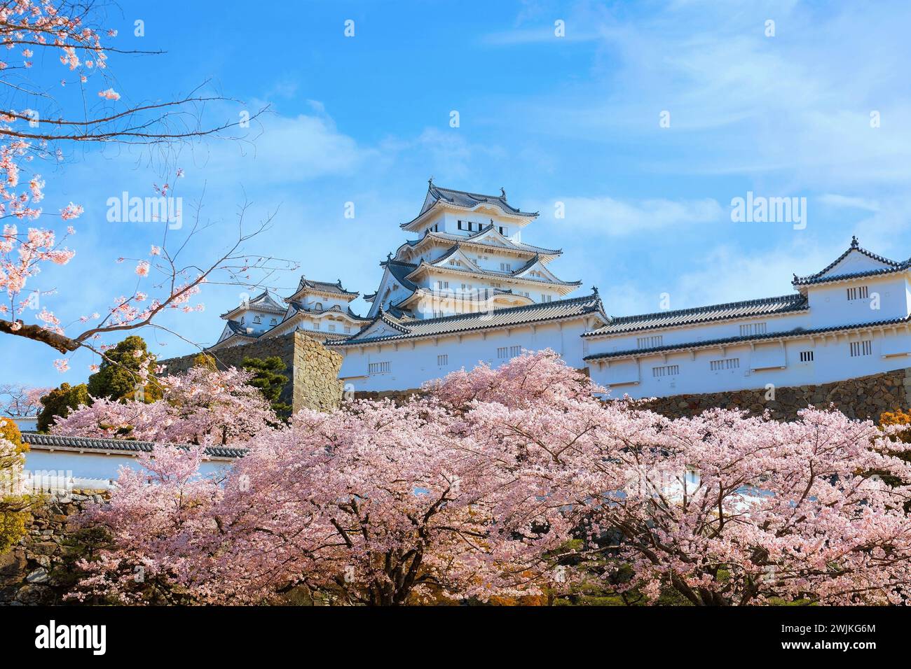 Hyogo, Japan - April 4 2023: Himeji Castle AKA White Heron Castle with ...