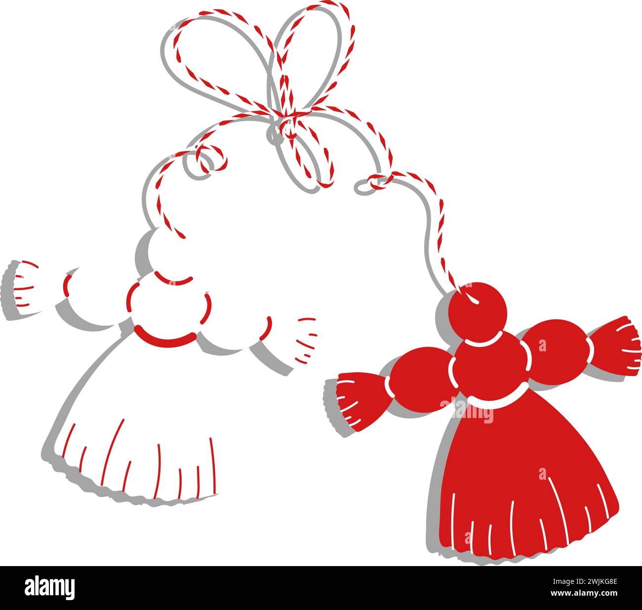 Martenitsa traditional symbol of spring vector illustration Stock ...