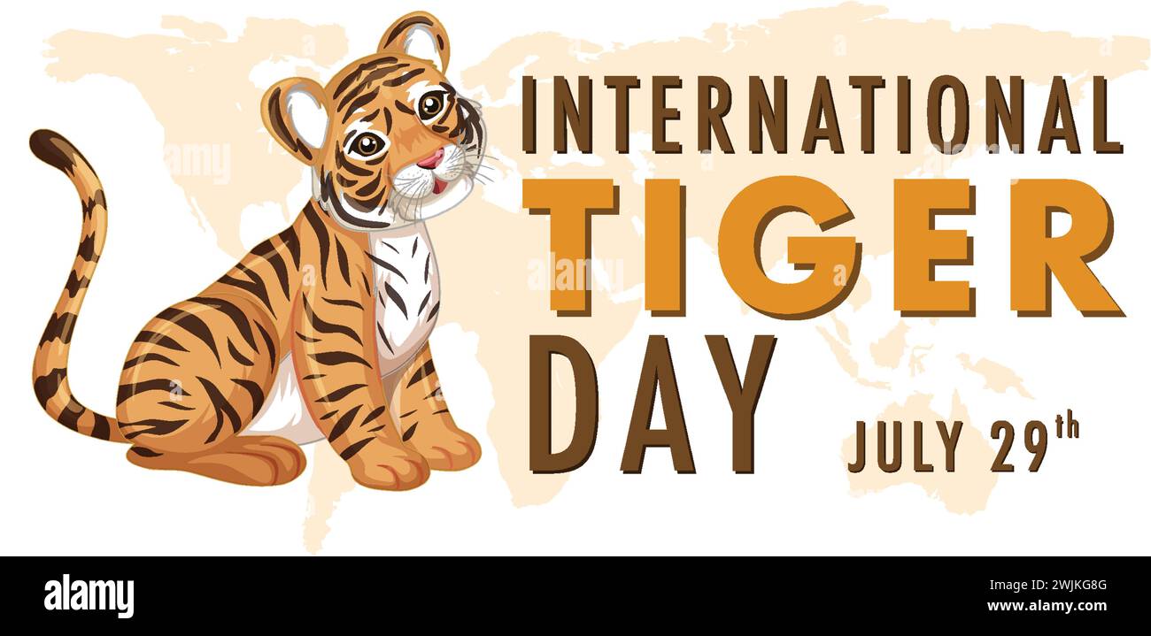 Illustration of a tiger for wildlife conservation event Stock Vector ...