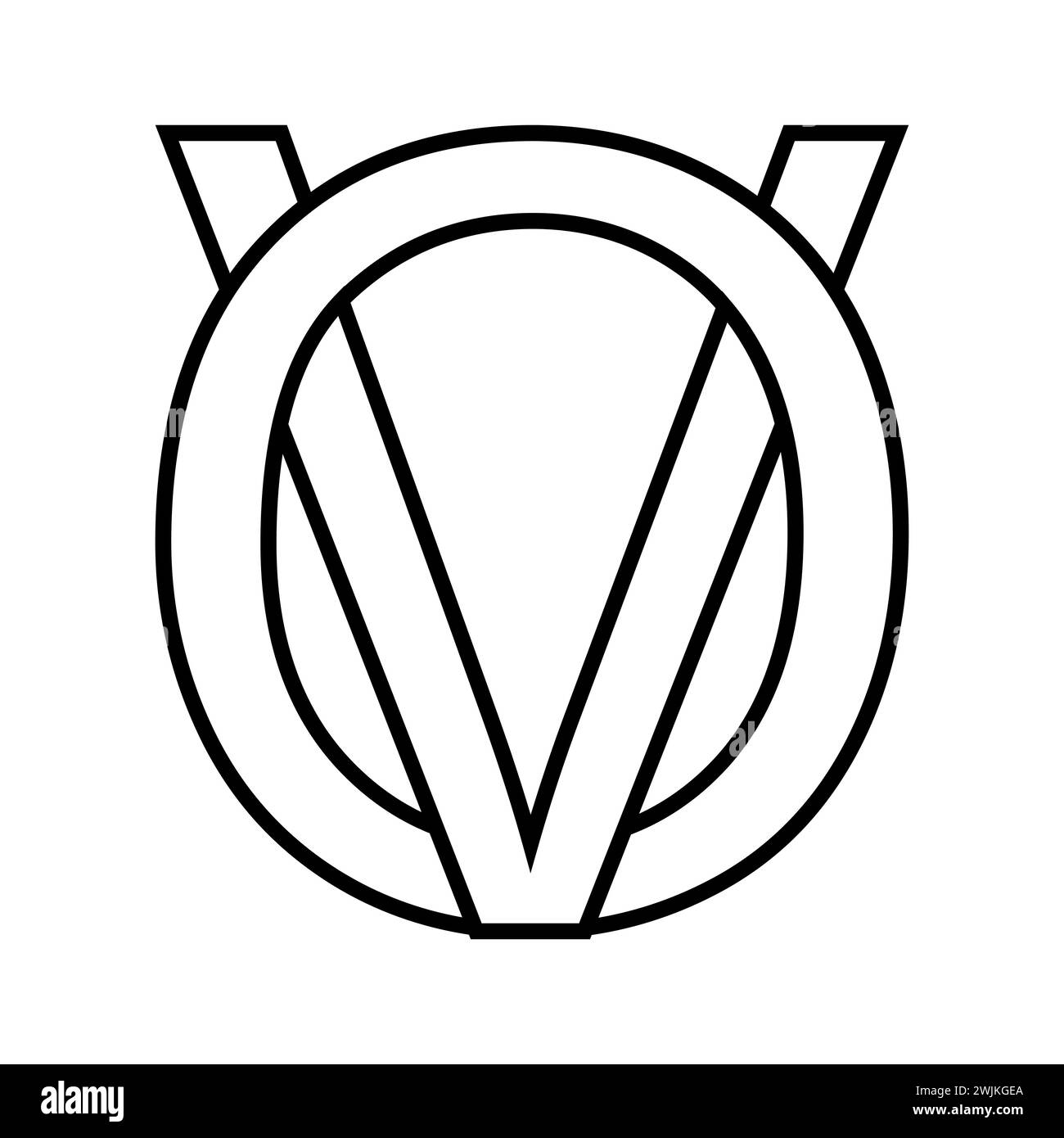 Logo sign ov vo icon double letters logotype v o Stock Vector Image ...