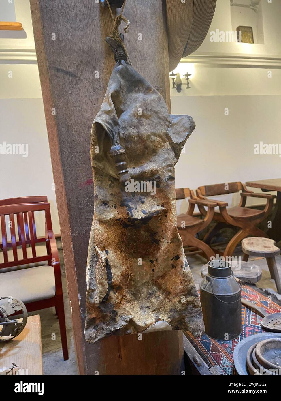 Skin hanging on wall old hi-res stock photography and images - Alamy