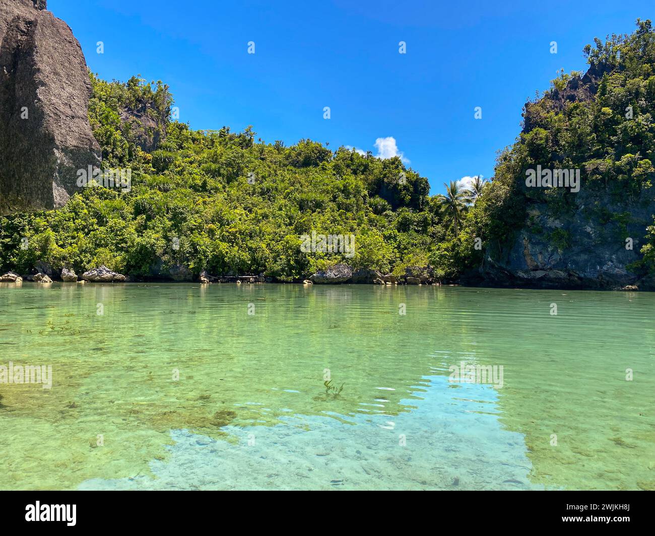 Lagoon with clear turquoise water. Tinago Island. Mindanao, Philippines ...