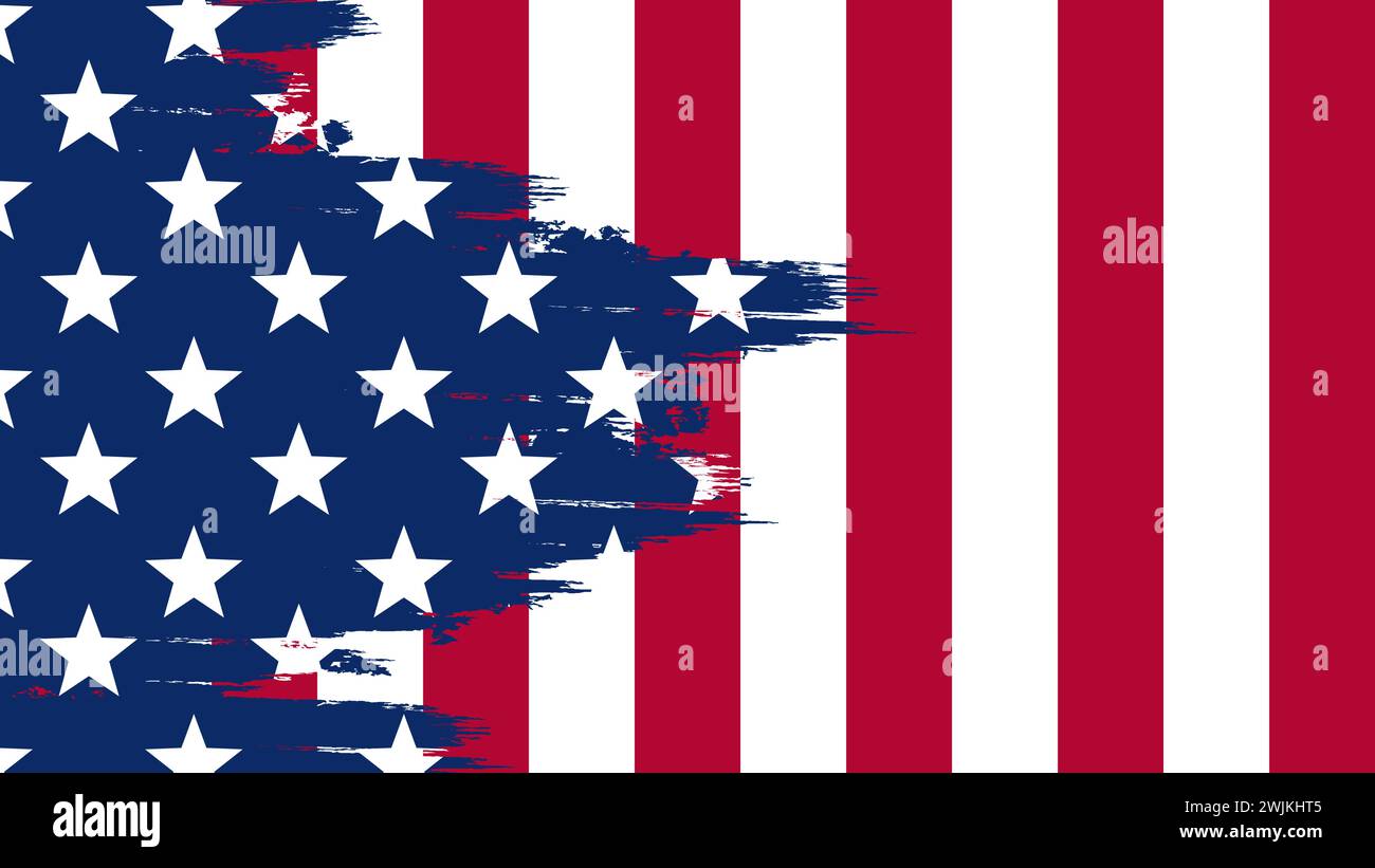 art illustration design concept background of american flag with ...