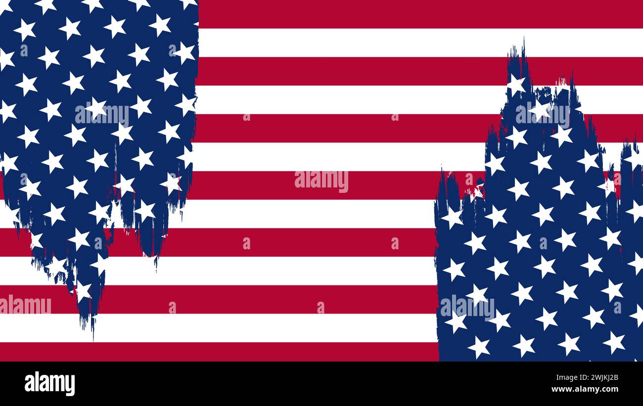 art illustration design concept background of american flag with ...