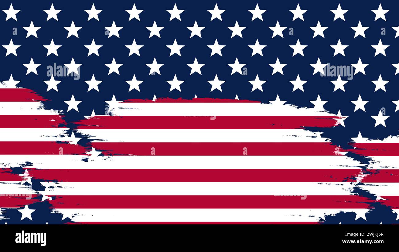 art illustration design concept background of american flag with ...