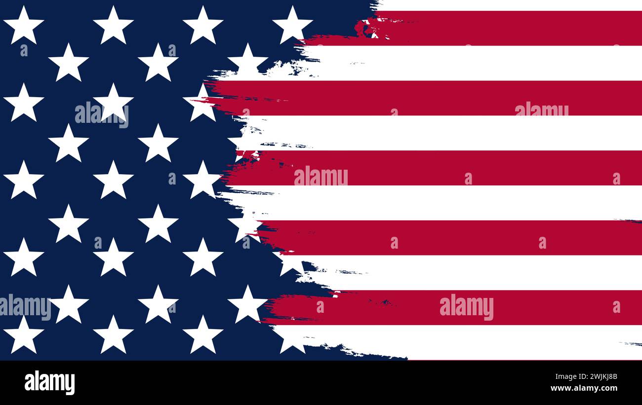 art illustration design concept background of american flag with ...