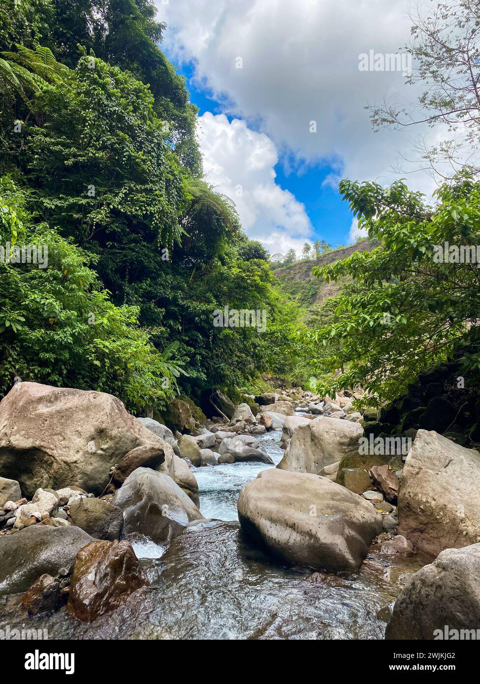 Water flowing over the river in Camiguin Island. Philippines Stock ...