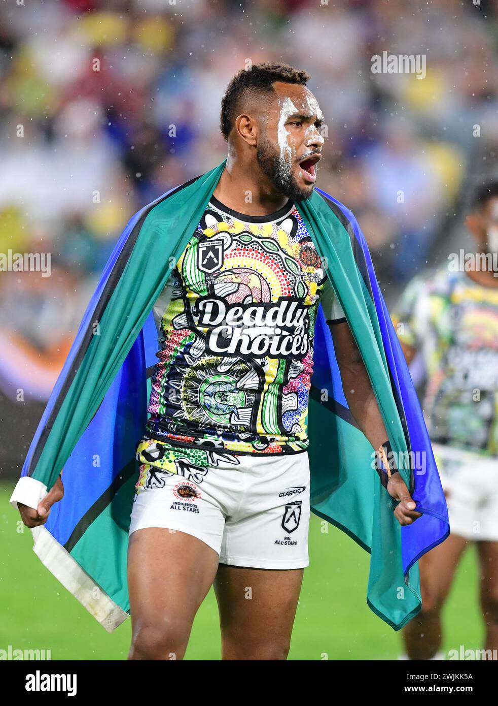 Townsville, Australia. 16th Feb, 2024. Indigenous All Stars player ...
