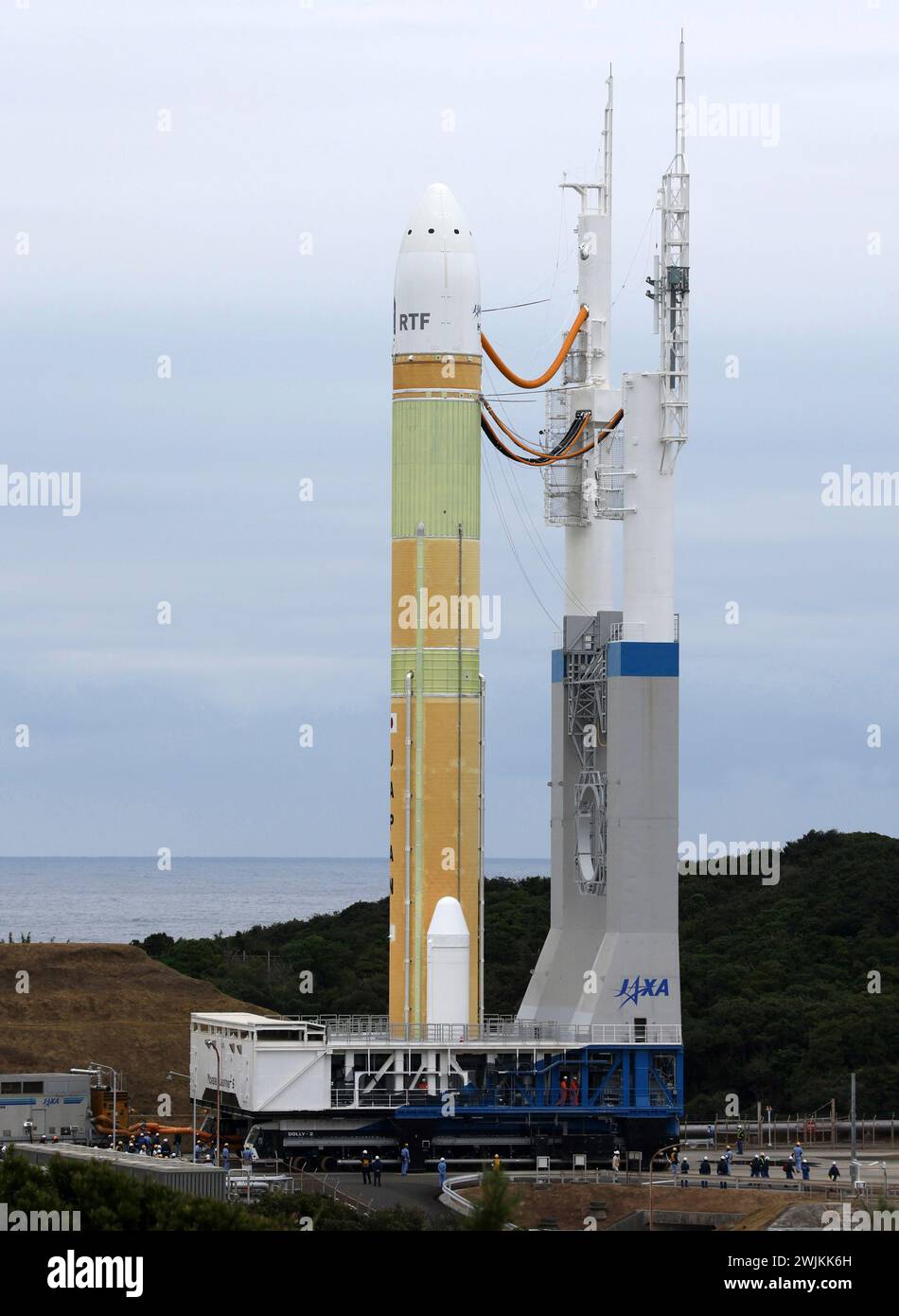 Japan Aerospace Exploration Agency (JAXA) transports the H3 rocket to ...
