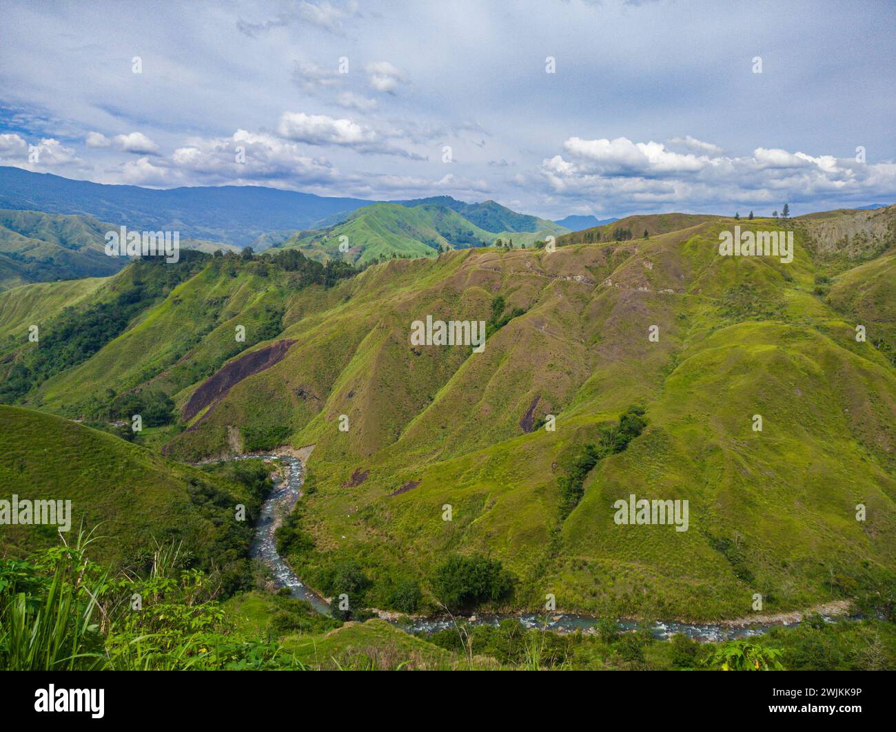 Mountain valleys and river in Bukidnon, Philippines Stock Photo - Alamy