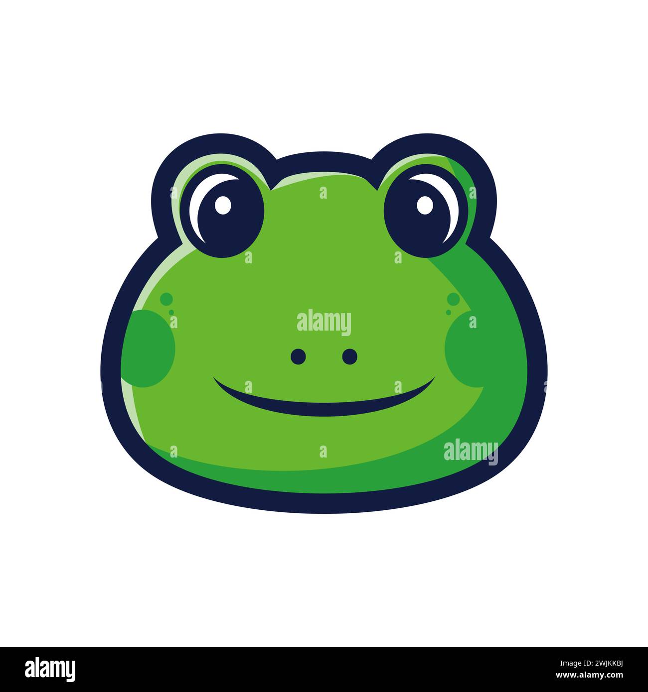 art illustration design concept mascot symbol icon head animal of frog ...