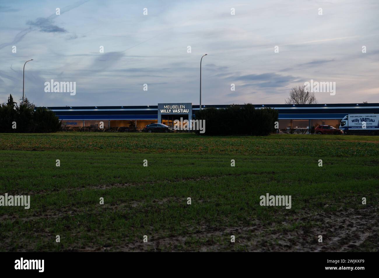 Tienen, Flanders, Belgium, January 28, 2024 - Large showroom of the ...