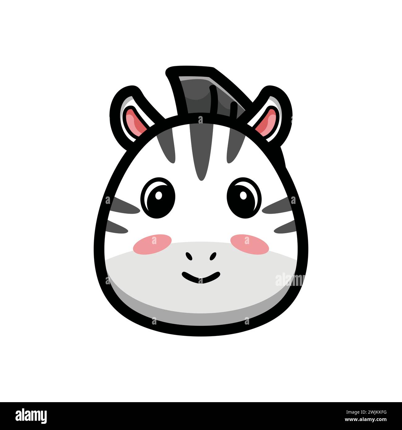 art illustration design concept mascot symbol icon head animal of zebra ...