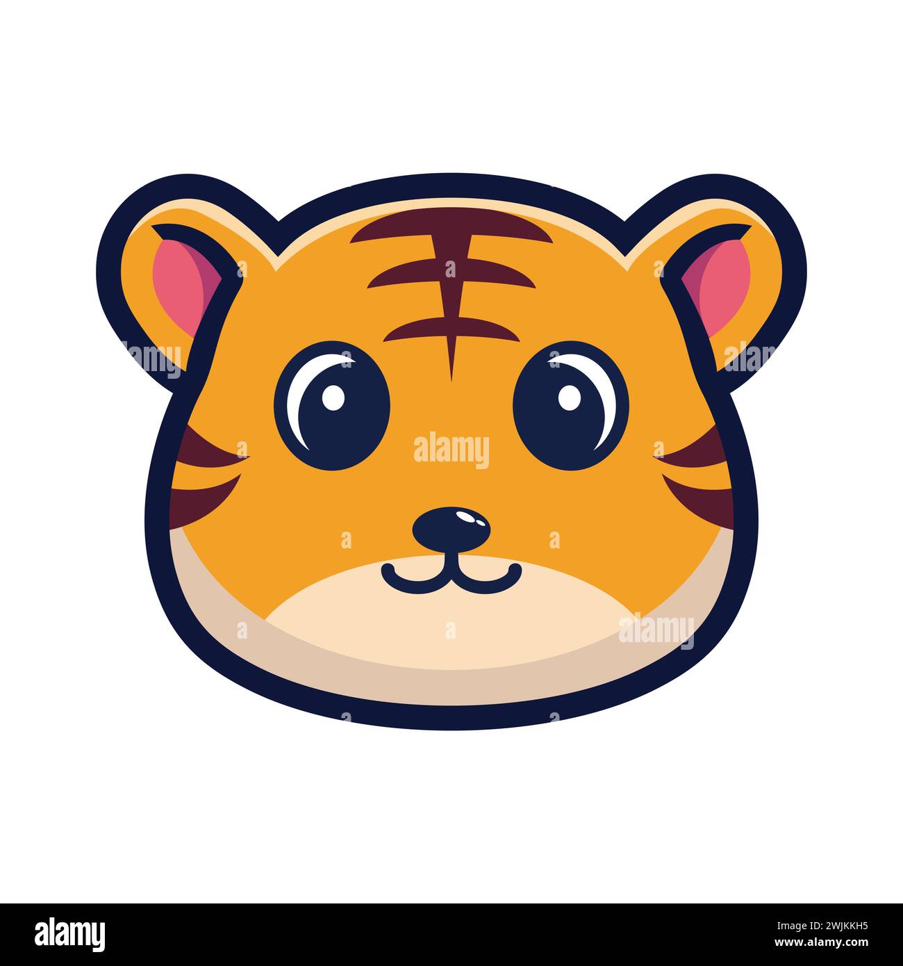 art illustration design concept mascot symbol icon head animal of tiger ...