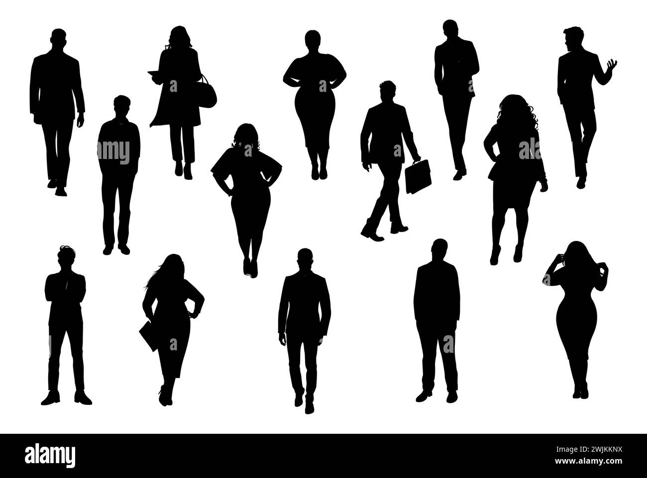 Set of different People Standing and walking Stock Vector Image & Art ...