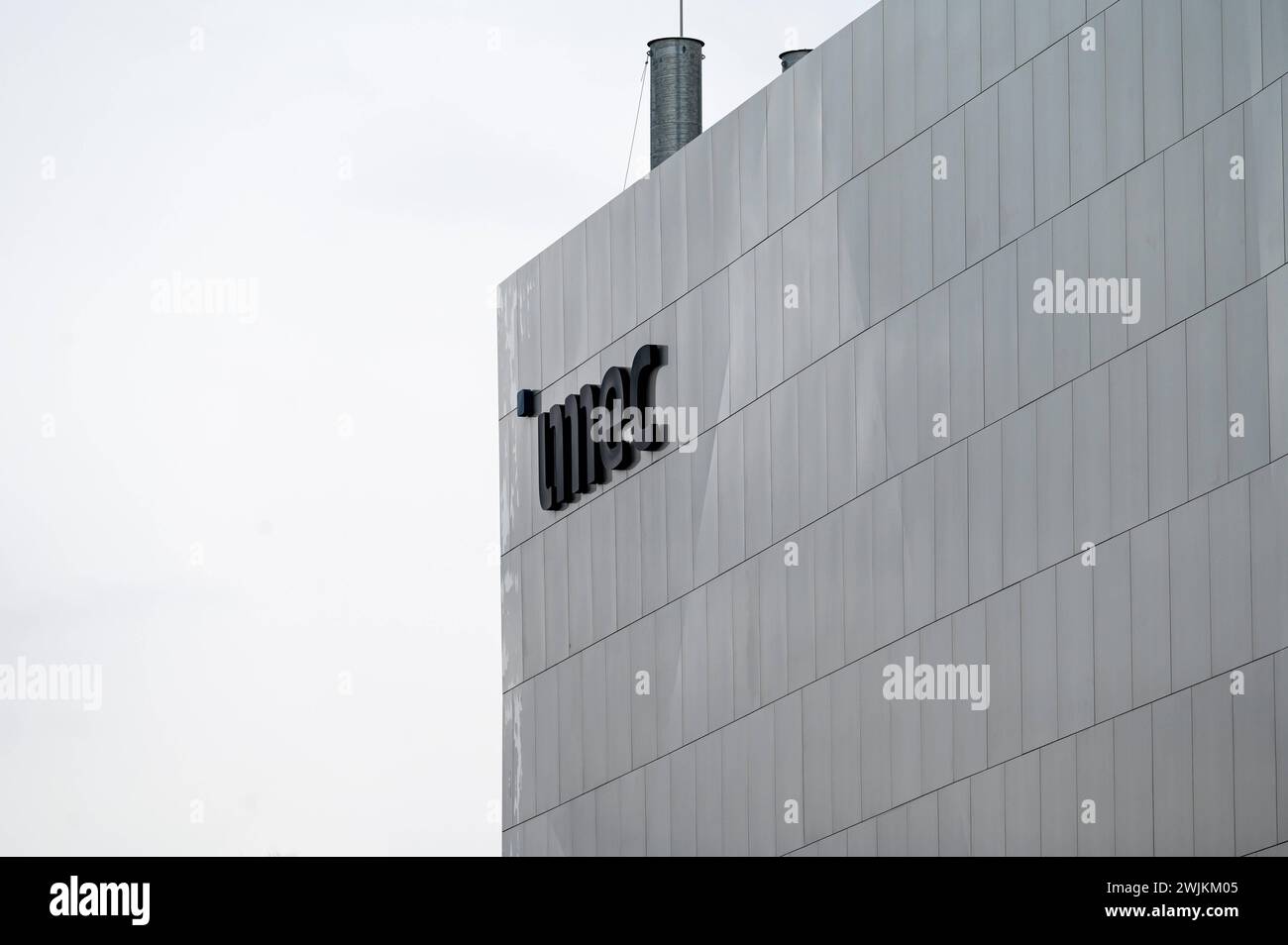 Leuven, Flemish Brabant, Belgium, February 10, 2024 - Sign of the Imec ...