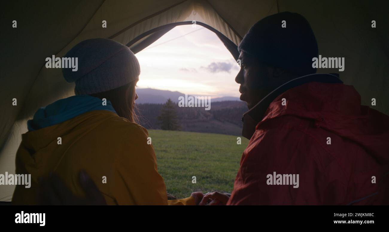 African american family camping hi-res stock photography and images - Alamy