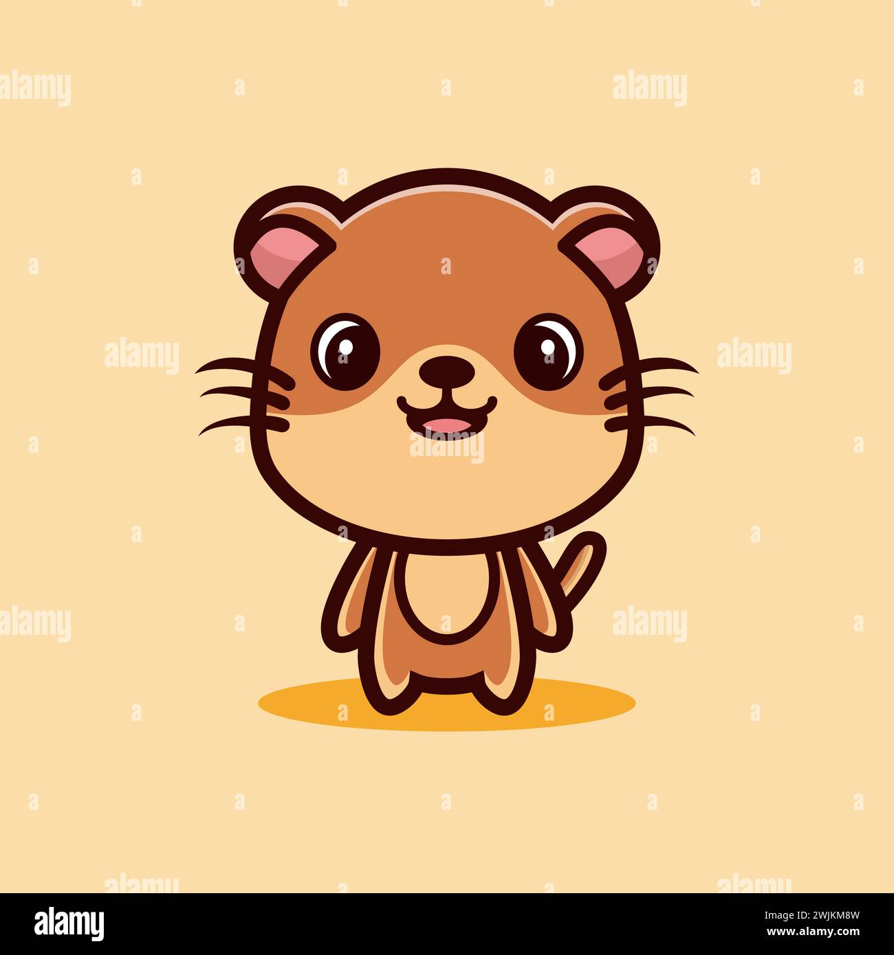 Funny weasel cartoon Stock Vector Images - Alamy