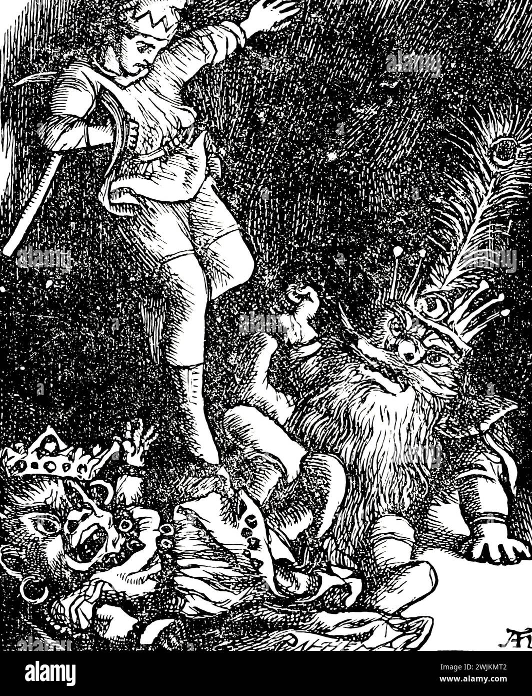 Goblins fighting hi-res stock photography and images - Alamy