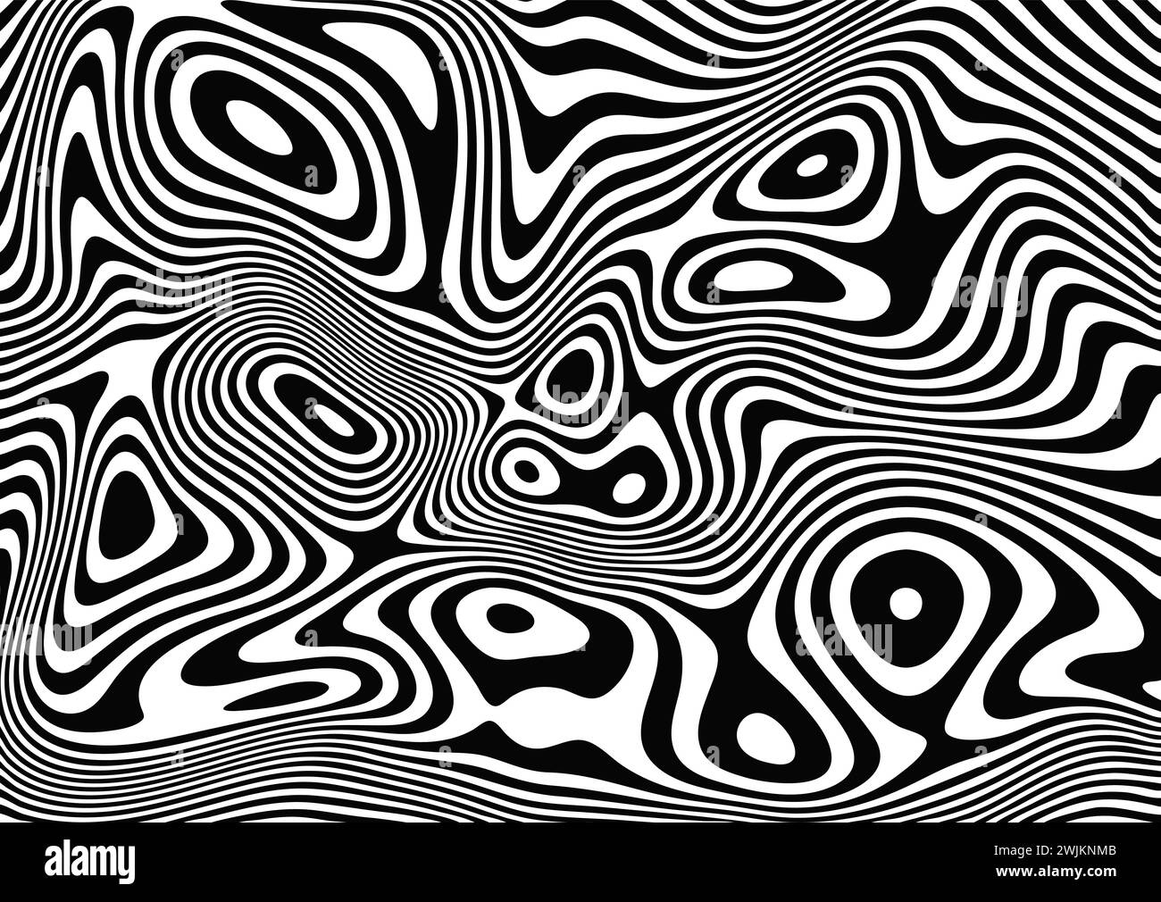 Abstract background with a black and white optical illusion pattern ...