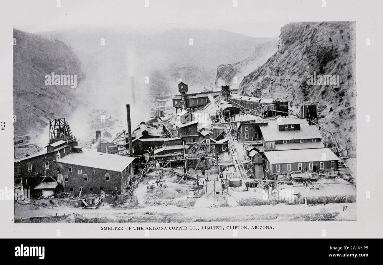 Smelter of the Arizona Copper Co. Limited, Clifton, Arizona from the ...